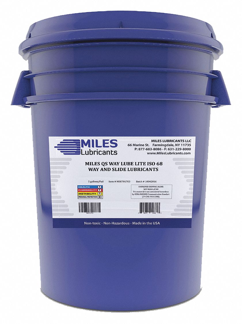 MILES LUBRICANTS, QS Way Lube Lite, 5 gal, Way Oil - 49CL52|M00701703 ...