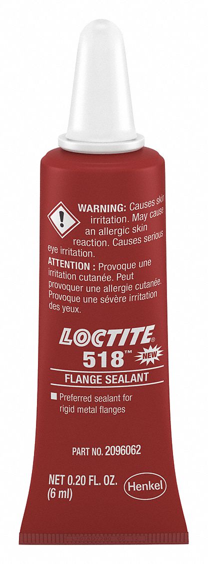 LOCTITE, 518, 0.2 fl oz, Anaerobic Gasket Maker - 49CR92|2096062 - Grainger