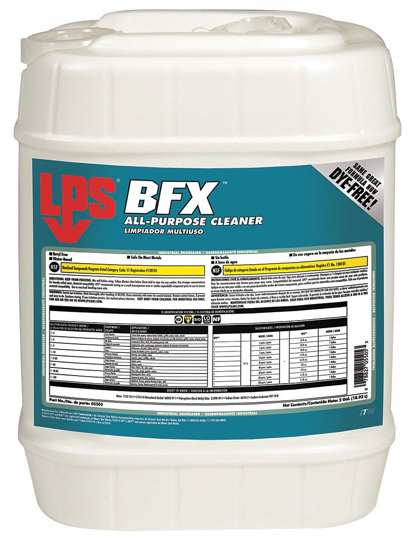 All Purpose Cleaner, Pail, Liquid, Primary Chemical None - Grainger