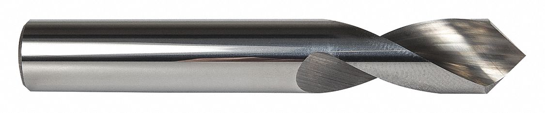 PRECISION TWIST DRILL, 1/8 in Drill Bit Size, 3/8 in Flute Lg, Spotting ...