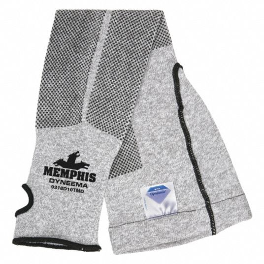 MCR SAFETY, ANSI/ISEA Cut Level A2, Black/White, Cut-Resistant Sleeve ...