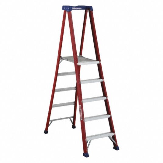WESTWARD, Fiberglass, 300 lb Load Capacity, Platform Ladder - 49DJ51|WW ...