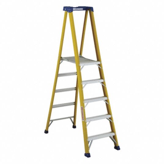 WESTWARD, Fiberglass, 375 lb Load Capacity, Platform Ladder - 49DJ59|WW ...