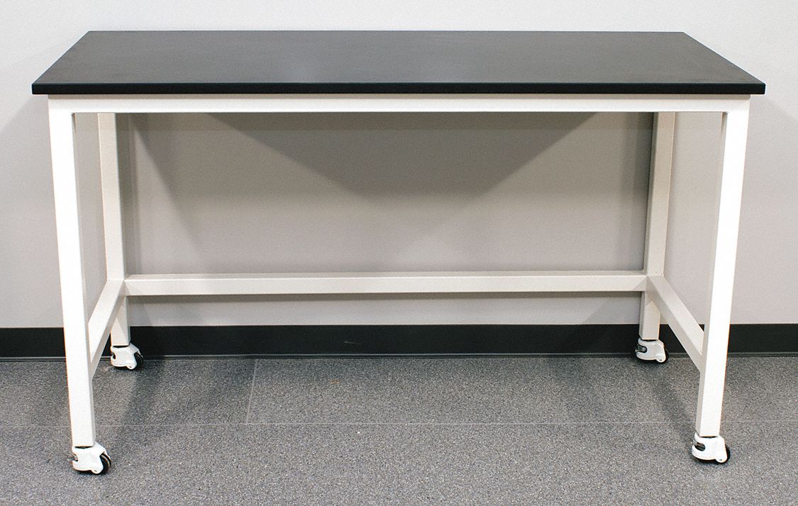 72 in x 24 in x 37 in Steel Table with 2000 lb Load Capacity, Pearl ...