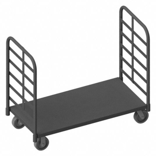 3,600 lb Load Capacity, (2) Rigid/(2) Swivel, Dual-Handle Steel-Deck ...
