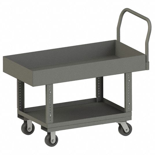 2,000 lb Load Capacity, (2) Rigid/(2) Swivel, Work-Height Steel-Deck ...