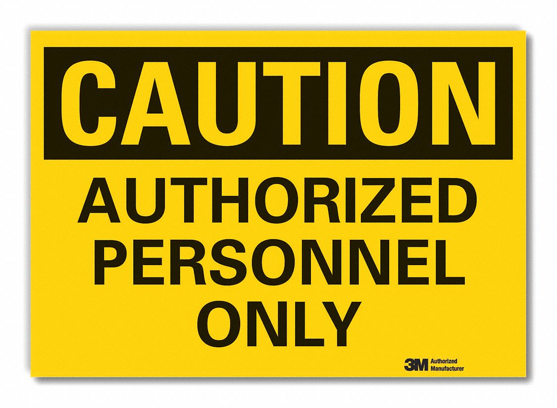 Non-PVC Polymer, Adhesive Sign Mounting, Caution Sign - 455G11|LCU3 ...