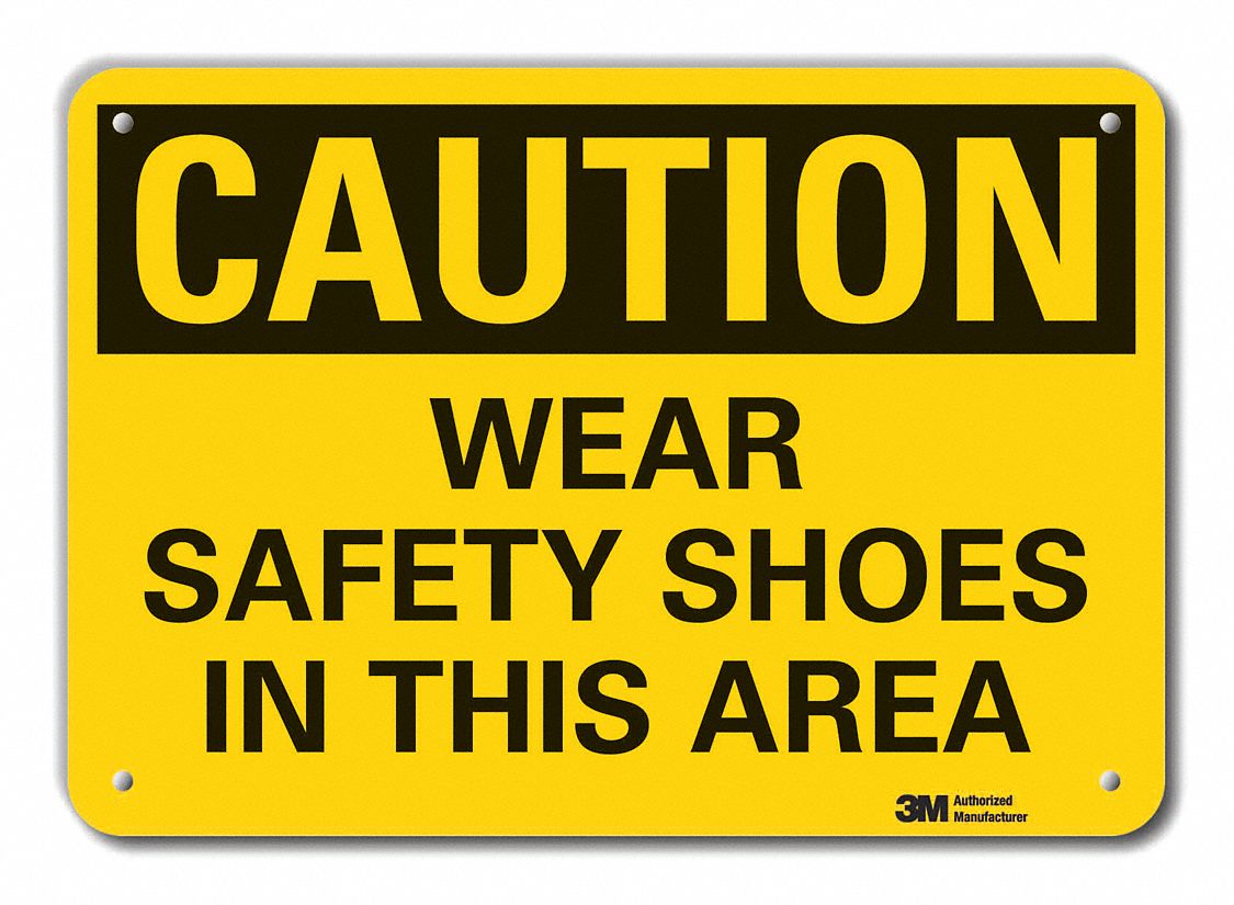 Aluminum, Mounting Holes Sign Mounting, Reflective Foot Caution Sign ...