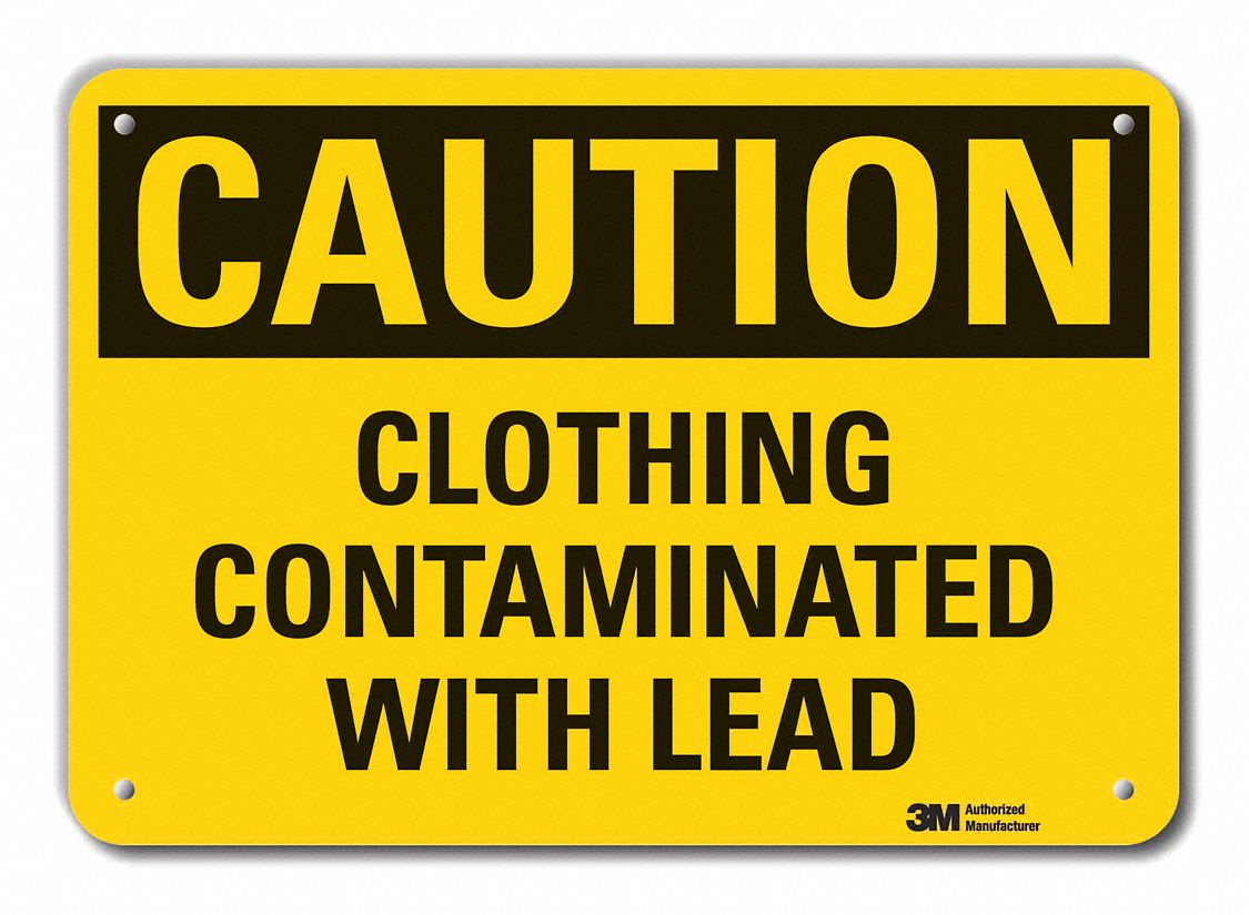 LYLE Rflct Lead Caution Sign, 10x14in, Alum - 49DV37|LCU3-0332-RA_14x10 ...