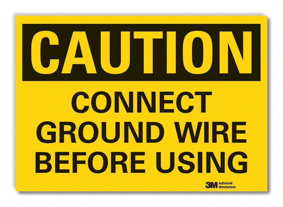 Reflective Sheeting, Adhesive Sign Mounting, Grounding Caution ...