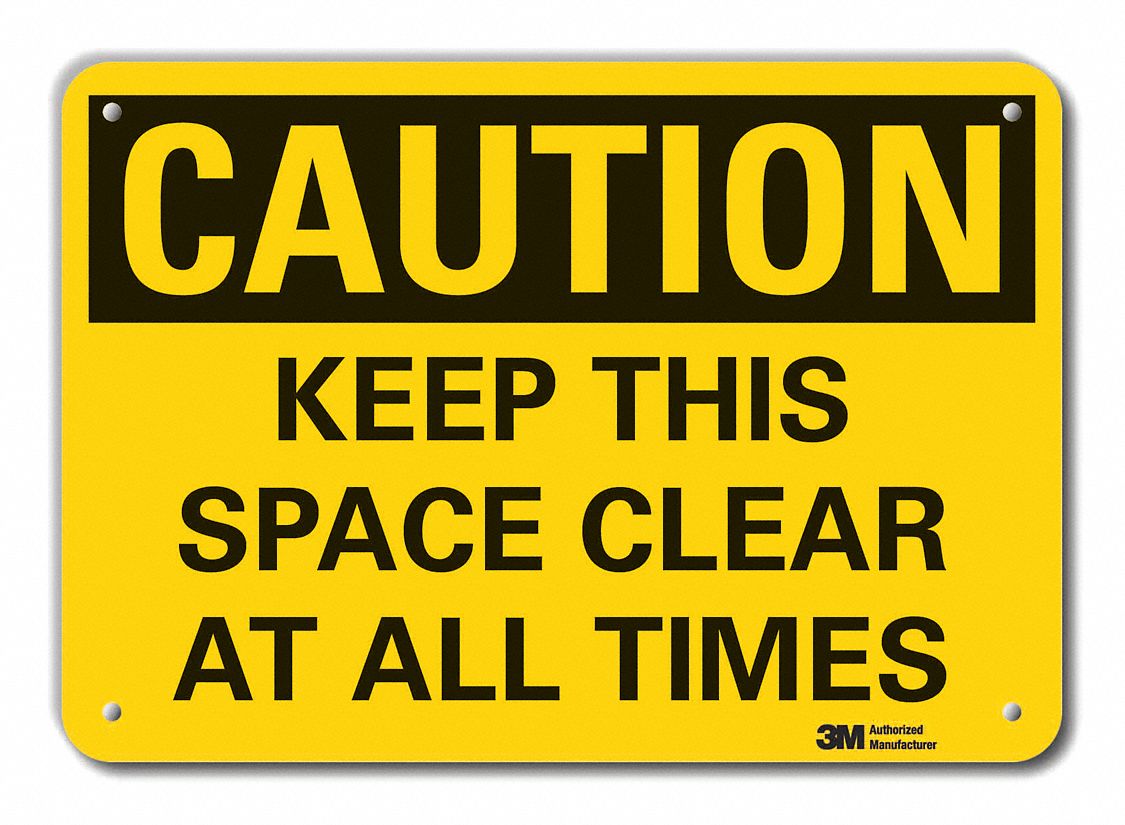 Plastic, Mounting Holes Sign Mounting, Caution Sign - 460A07|LCU3-0348 ...