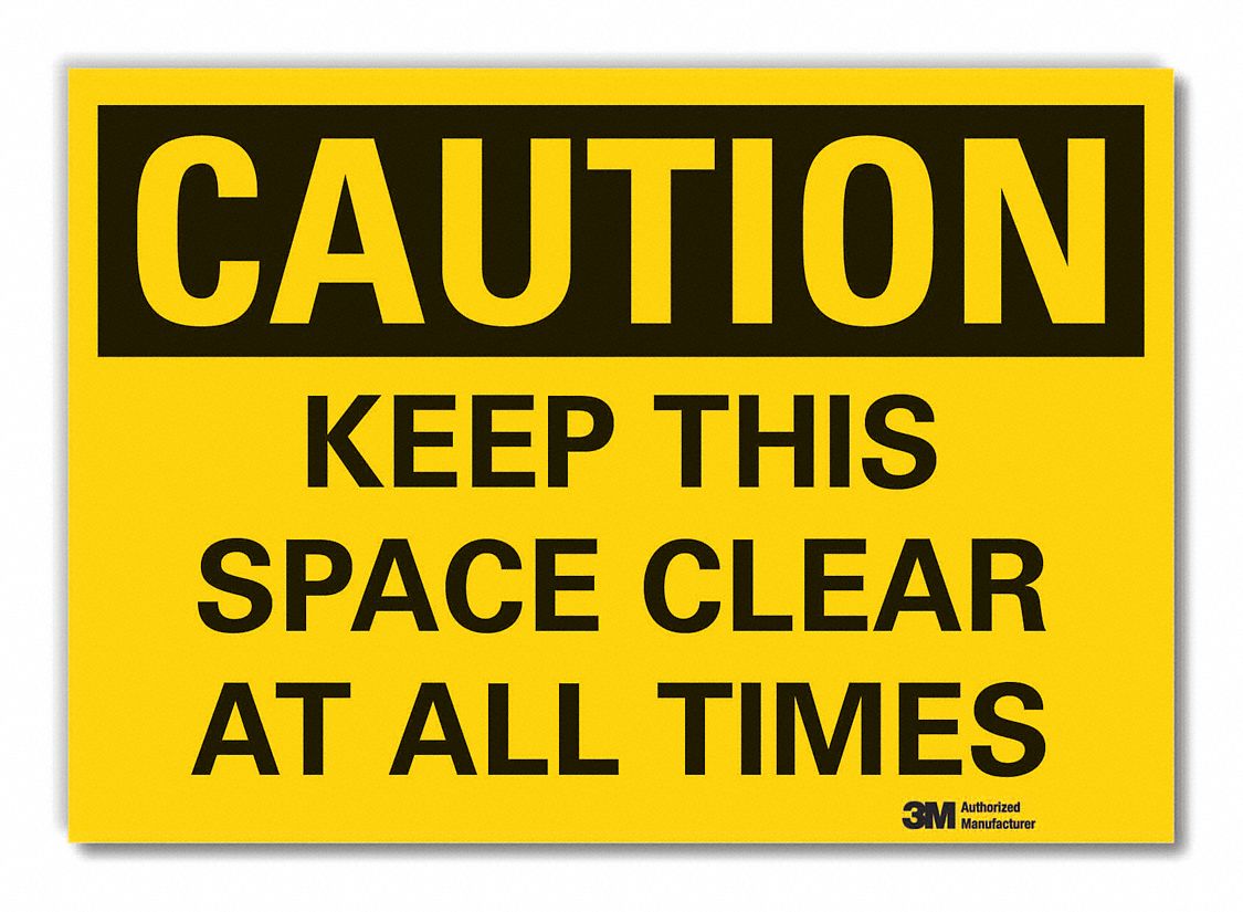 Reflective Sheeting, Adhesive Sign Mounting, Keep Clear Caution ...