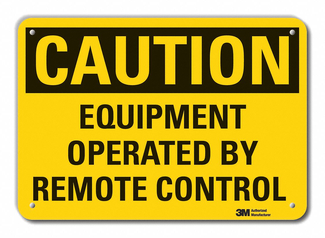 Plastic, Mounting Holes Sign Mounting, Caution Sign - 460H08|LCU3-0360 ...