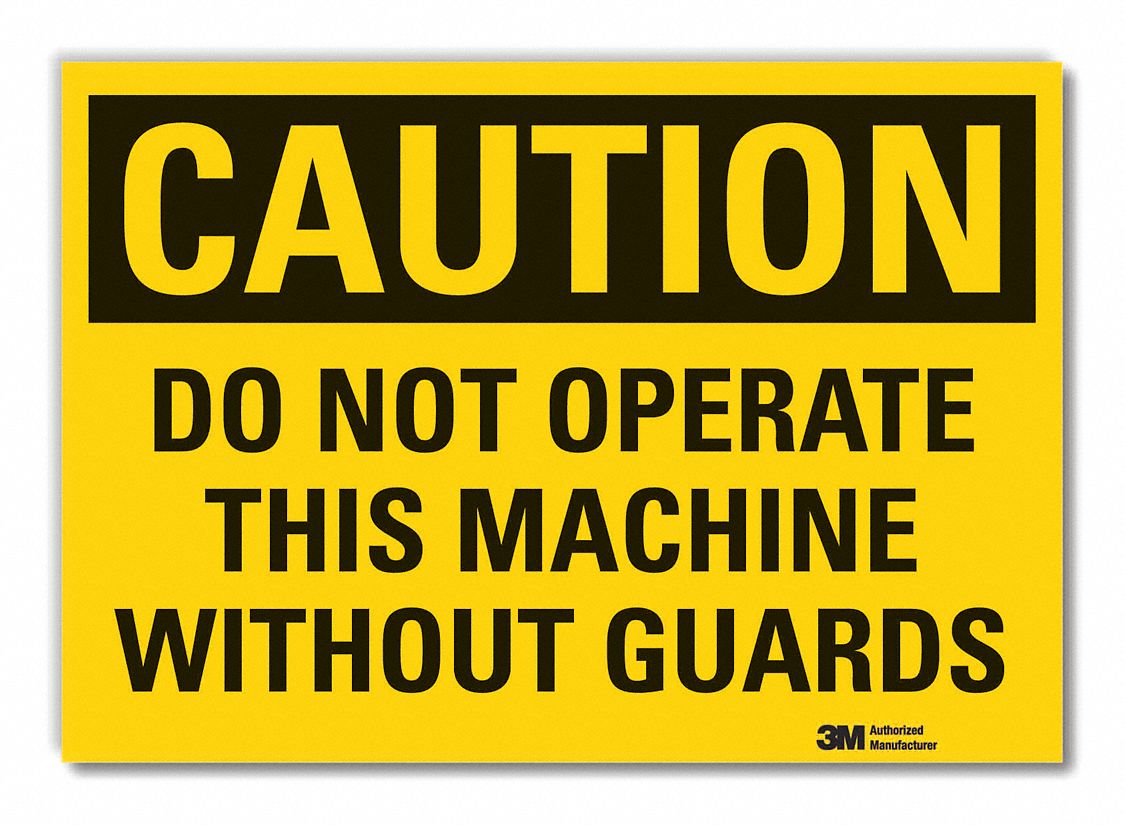 Reflective Sheeting, Adhesive Sign Mounting, Machine Guards Caution ...