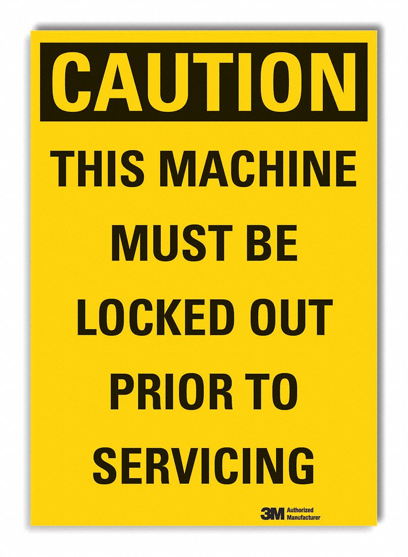 Reflective Sheeting, Adhesive Sign Mounting, Lockout Tagout Caution ...