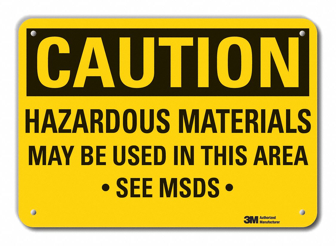 Aluminum, Mounting Holes Sign Mounting, Reflective Hazardous Materials ...