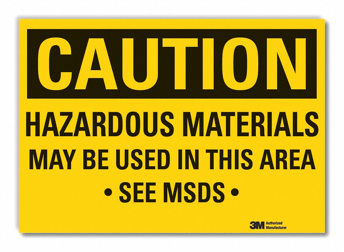 Non-PVC Polymer, Adhesive Sign Mounting, Caution Sign - 456X56|LCU3 ...