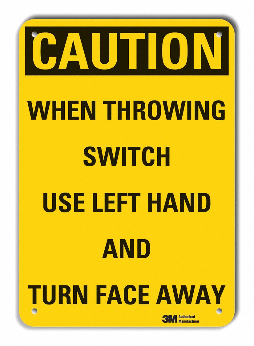 Plastic, Mounting Holes Sign Mounting, Caution Sign - 459W52|LCU3-0433 ...