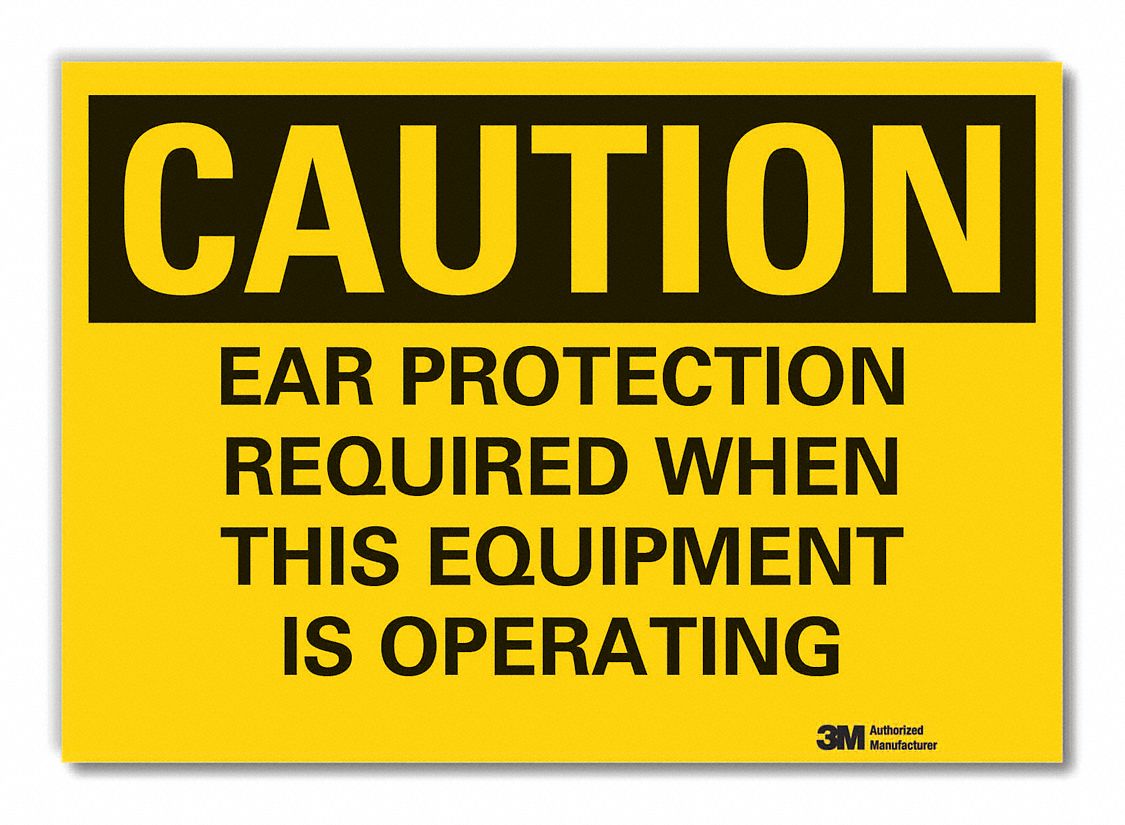 Non-PVC Polymer, Adhesive Sign Mounting, Caution Sign - 456D18|LCU3 ...
