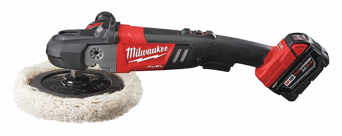 MILWAUKEE, Battery Included, Variable Speed, Cordless Polisher Kit ...