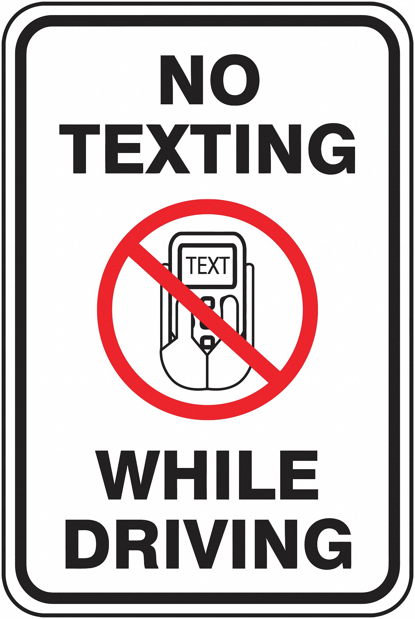 Traffic Sign, Retroreflective Grade Engineer, Rectangle, Aluminum, Sign ...