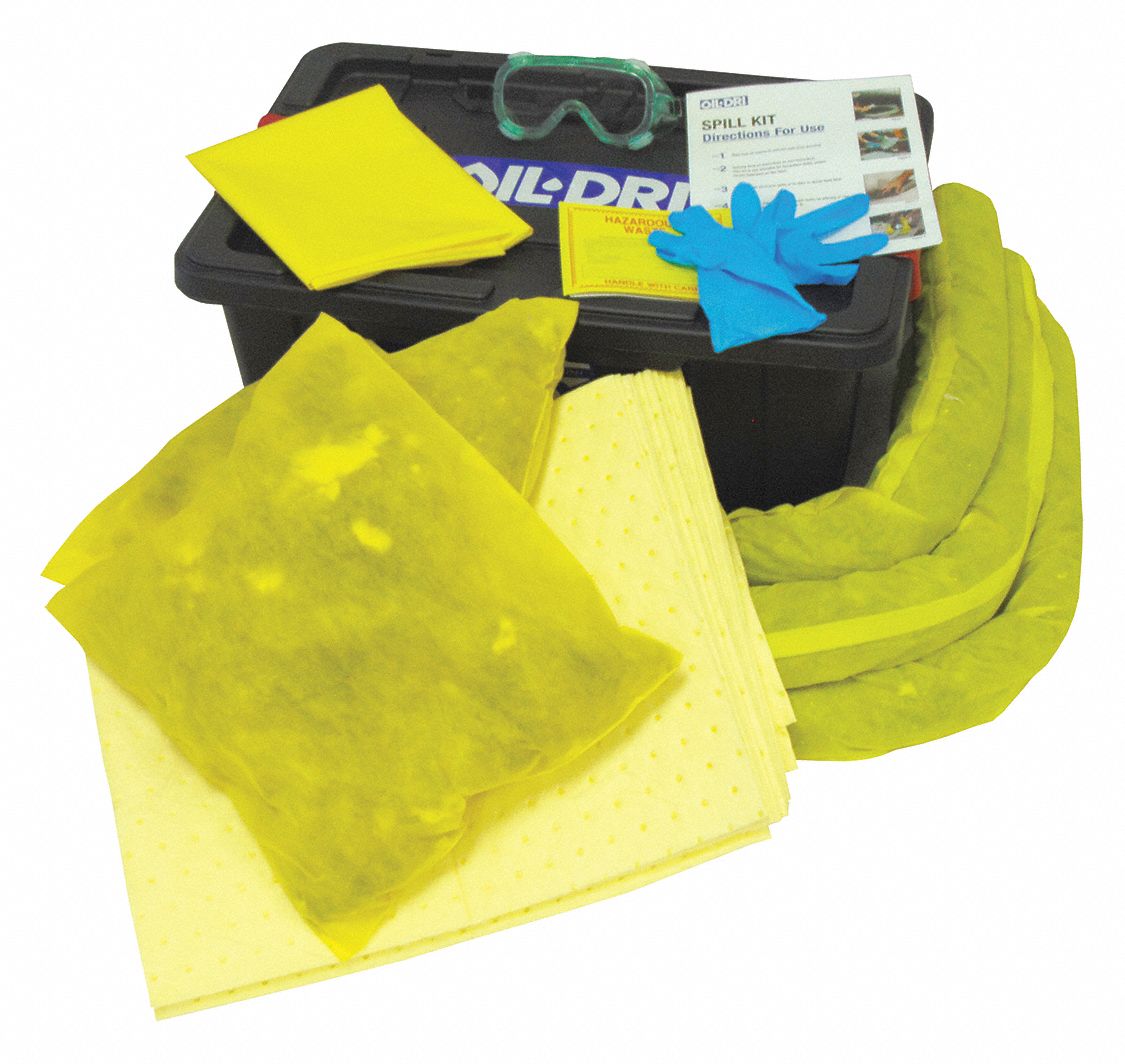 OIL-DRI, 11 gal Volume Absorbed Per Kit, 15 gal Lab Pack, Spill Kit ...