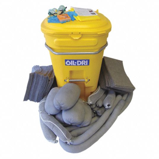 OIL-DRI, 94 gal Volume Absorbed Per Kit, 95 gal Kaddie, Spill Kit ...