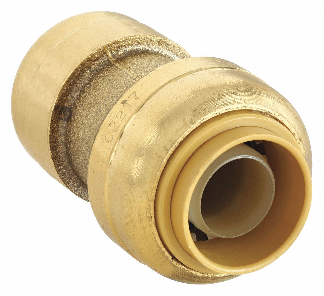 SHARKBITE, Straight, 3/8 in OD x 3/8 in OD Size, Push-Fit Coupling Fitting - 49EL55|U009LF ...