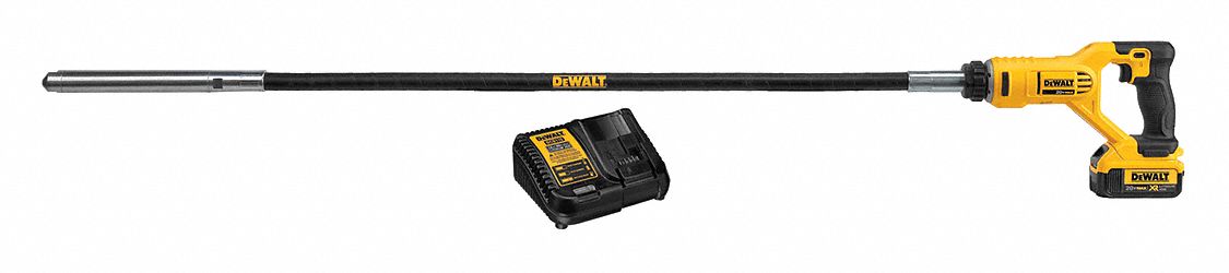 DEWALT Cordless Concrete Vibrator Kit, Voltage 20.0 V Li-Ion, Battery ...