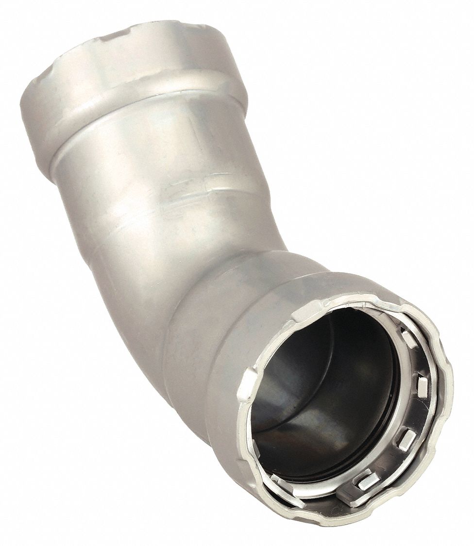 VIEGA MEGAPRESS, 3/4 in Pipe x 3/4 in Pipe Size, Press-fit x Press-fit ...