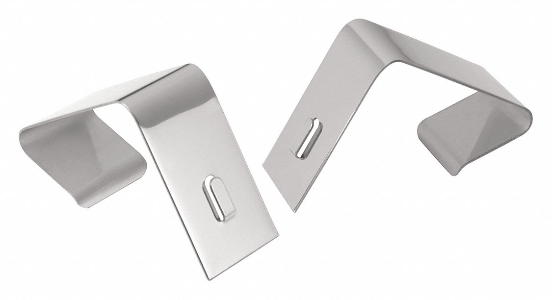 QUARTET, Nickel Plated, Silver, Partition Hook - 49EU65|7501 - Grainger