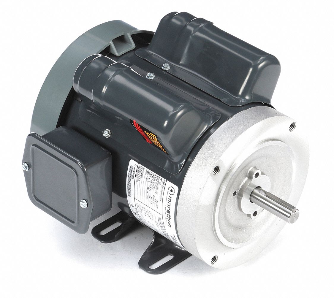 MARATHON MOTORS, Single Phase, C-Face, Auger Drive Motor - 49EV25 ...