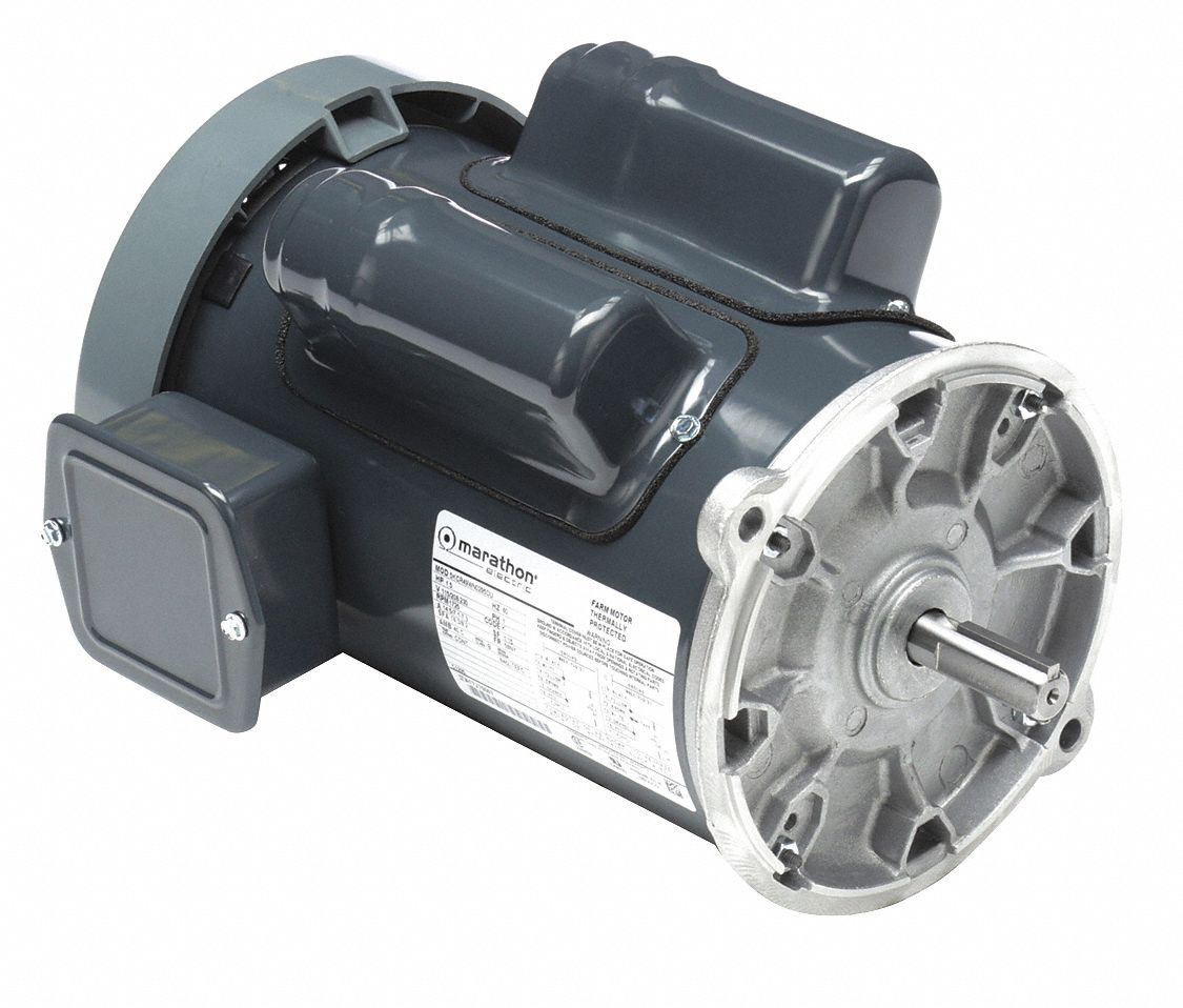 MARATHON MOTORS, Single Phase, C-Face, Auger Drive Motor - 49EV27 ...