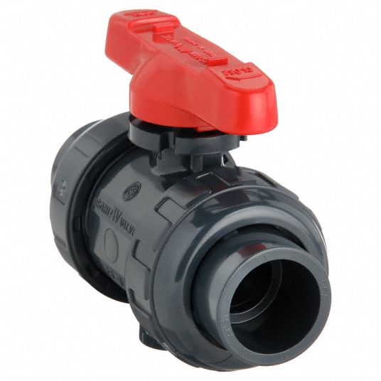 ASAHI, 1 in, PVC, Manual Two-Way Ball Valve - 49FA41|1601010 - Grainger