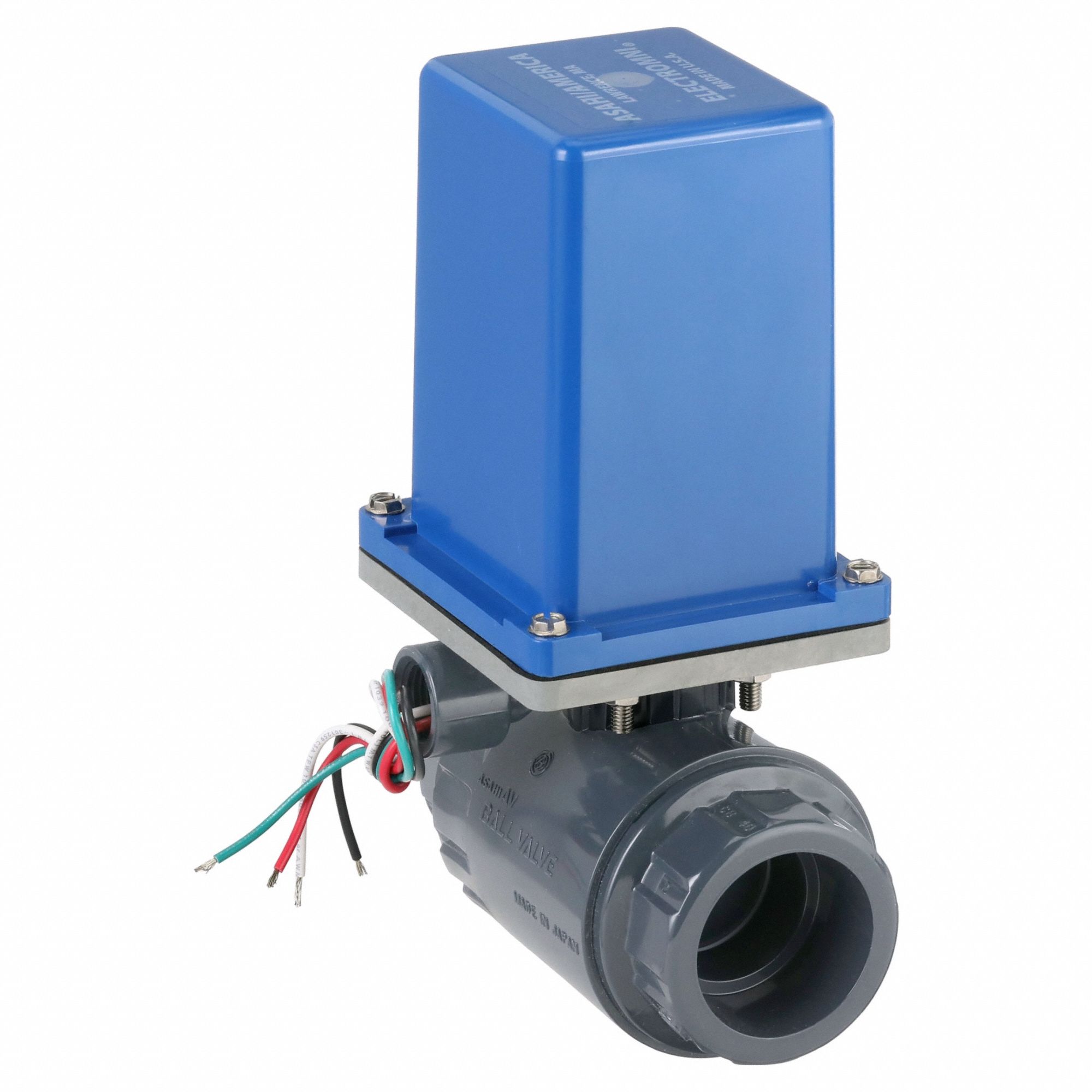 ASAHI, 1 in, PVC, Electrically Actuated Two-Way Ball Valve - 49FA61 ...