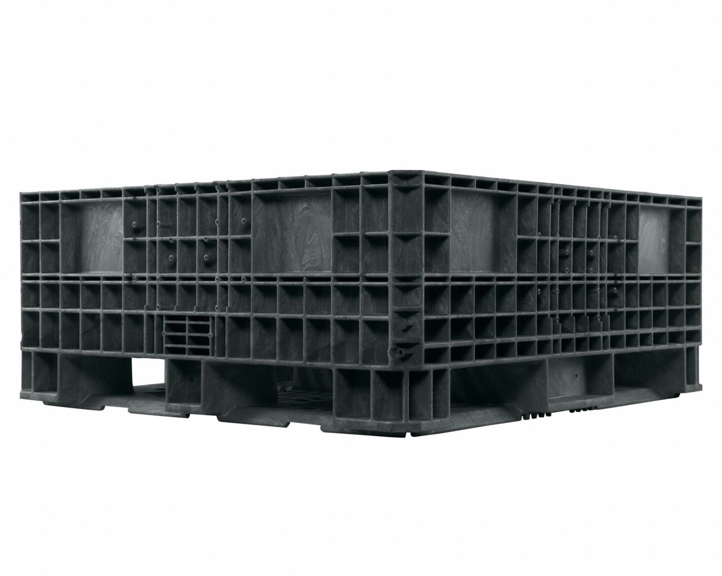 ORBIS Bulk Container: 13.2 cu ft, 48 in x 45 in x 19 3/8 in, 4-Way ...