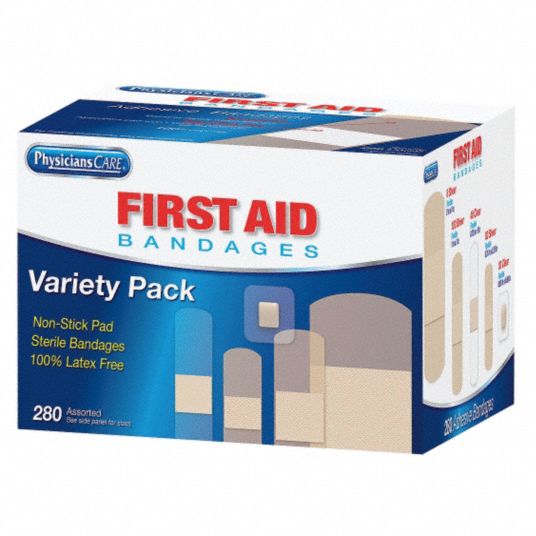 Plastic Strip Bandages, Assorted x Assorted, Sheer - Grainger