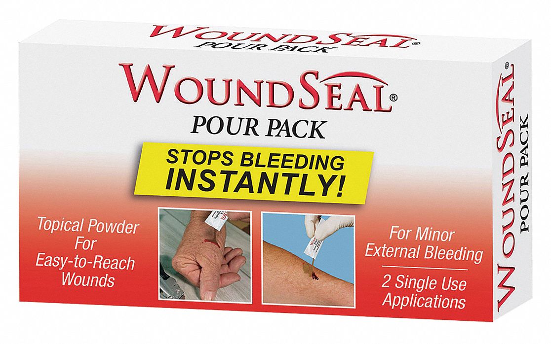Blood Stopper, Powder, Box, Wrapped Packets, PK 2 - Grainger
