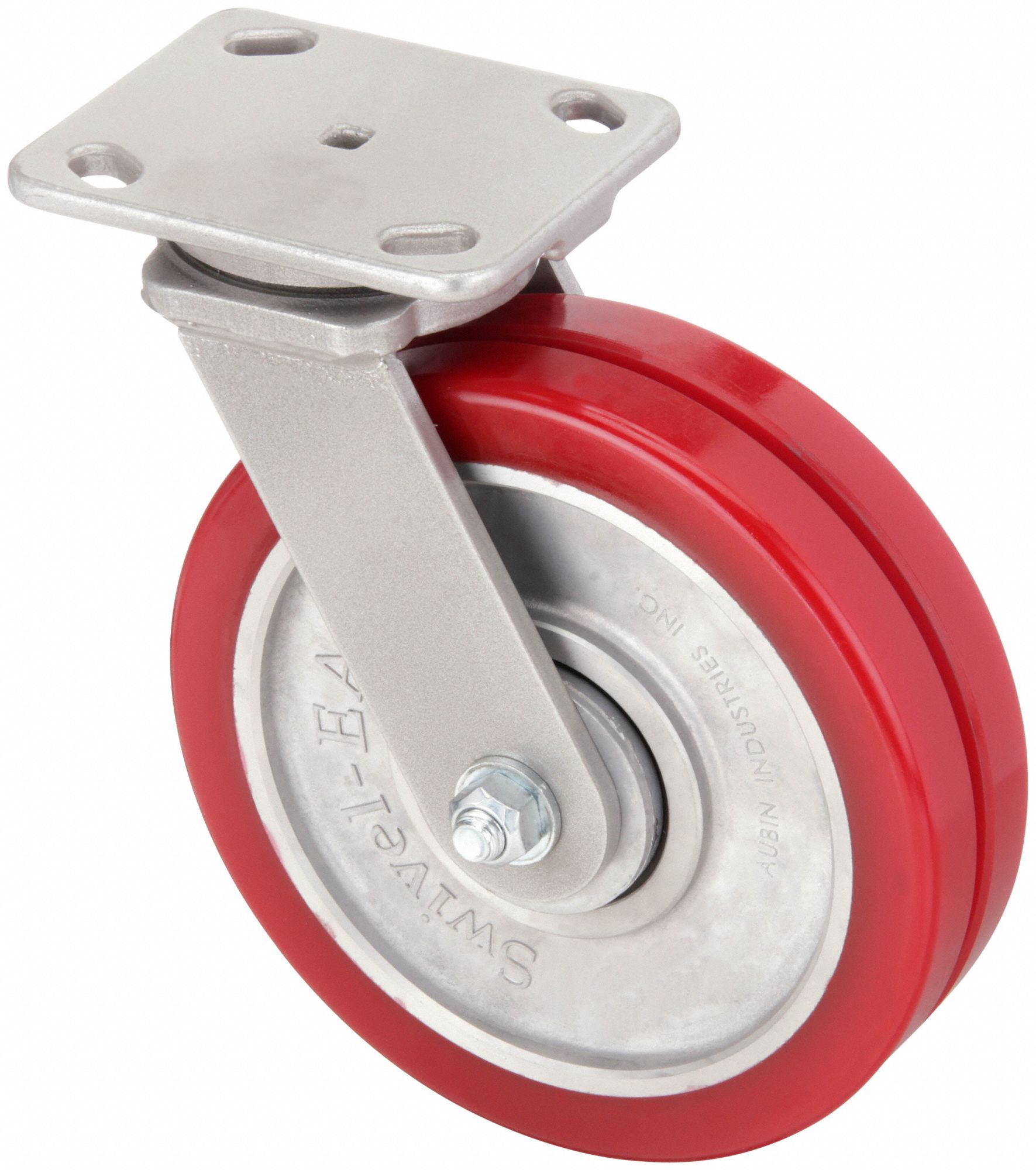 HAMILTON Rueda c/Placa,2000 lb. Carga,Rueda Rojo - Ruedas con Placa ...