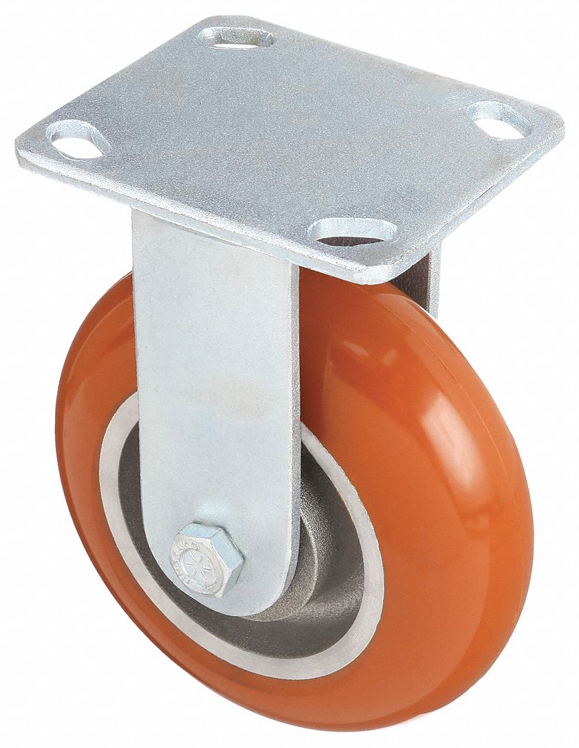 Rigid, Polyurethane, Plate Caster - 49H867|49H867 - Grainger