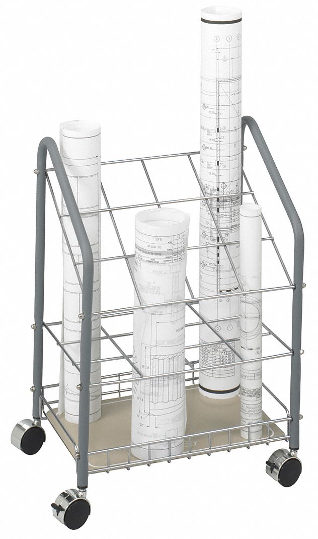 SAFCO, 12 Compartments, For 3 3/4 in Tube Dia, Roll File - 49H921|3090 ...