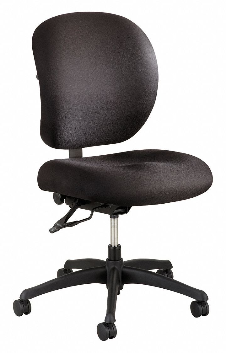 Task Chair, Task Chair, Black, Fabric, 17 in to 20 in Nominal Seat ...