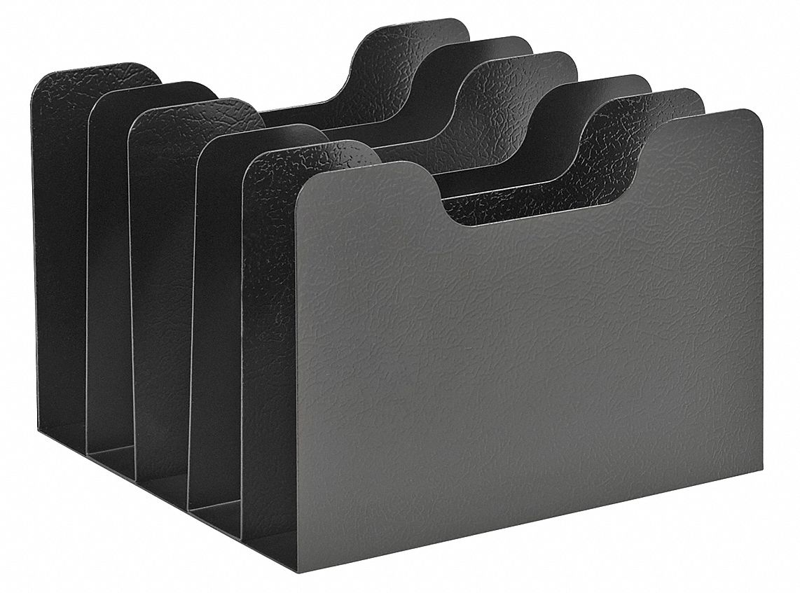 BUDDY PRODUCTS File Separator, Steel, Black, 5 Comp - 49J397|0550-4 ...