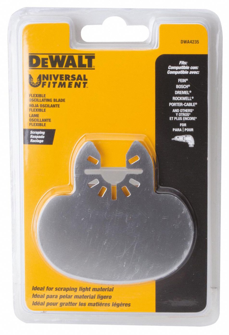 DEWALT Oscillating Scraper Blade: Flex, 2 in Blade Wd, 2 in Overall Lg ...