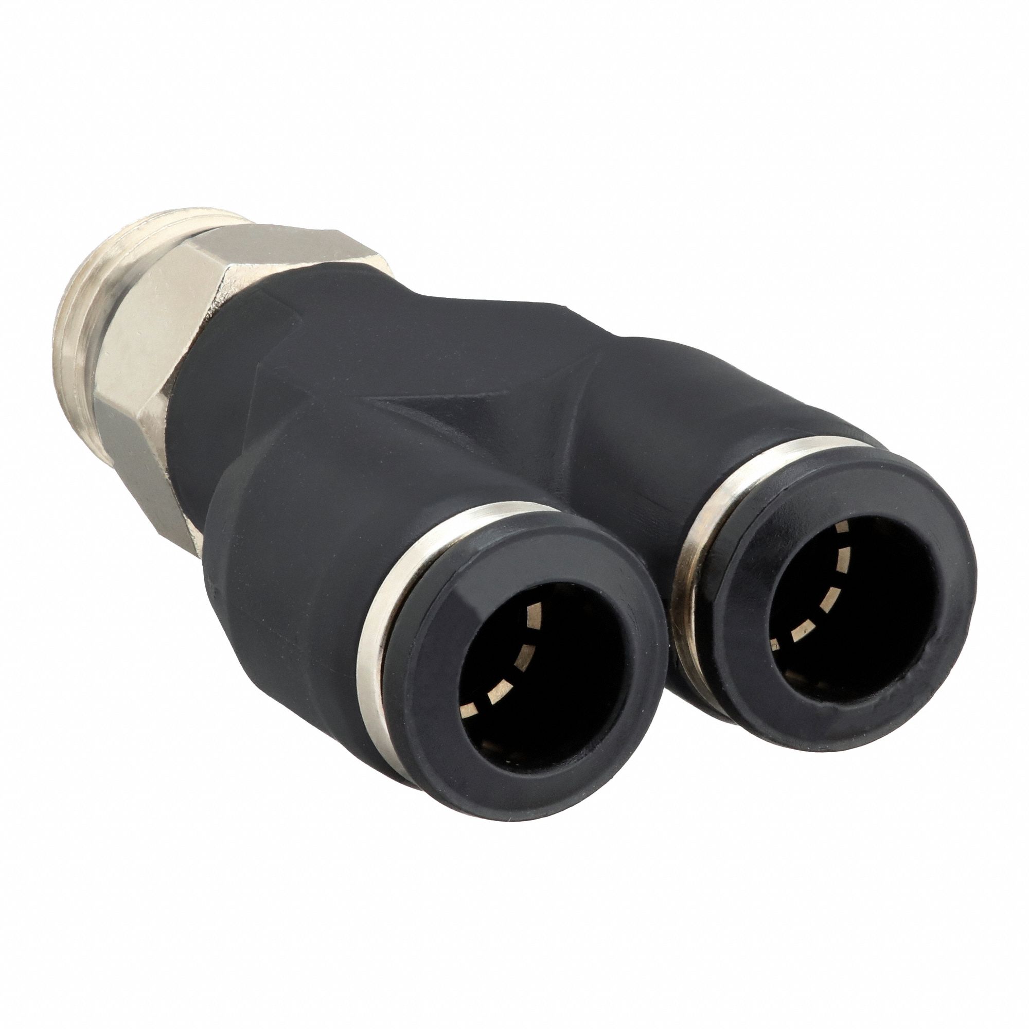 AIGNEP USA, 8 mm OD x 8 mm OD x 3/8 in Pipe Size, Nylon, Push-Fit Wye Fitting - 49JV98|55320-8-3 ...