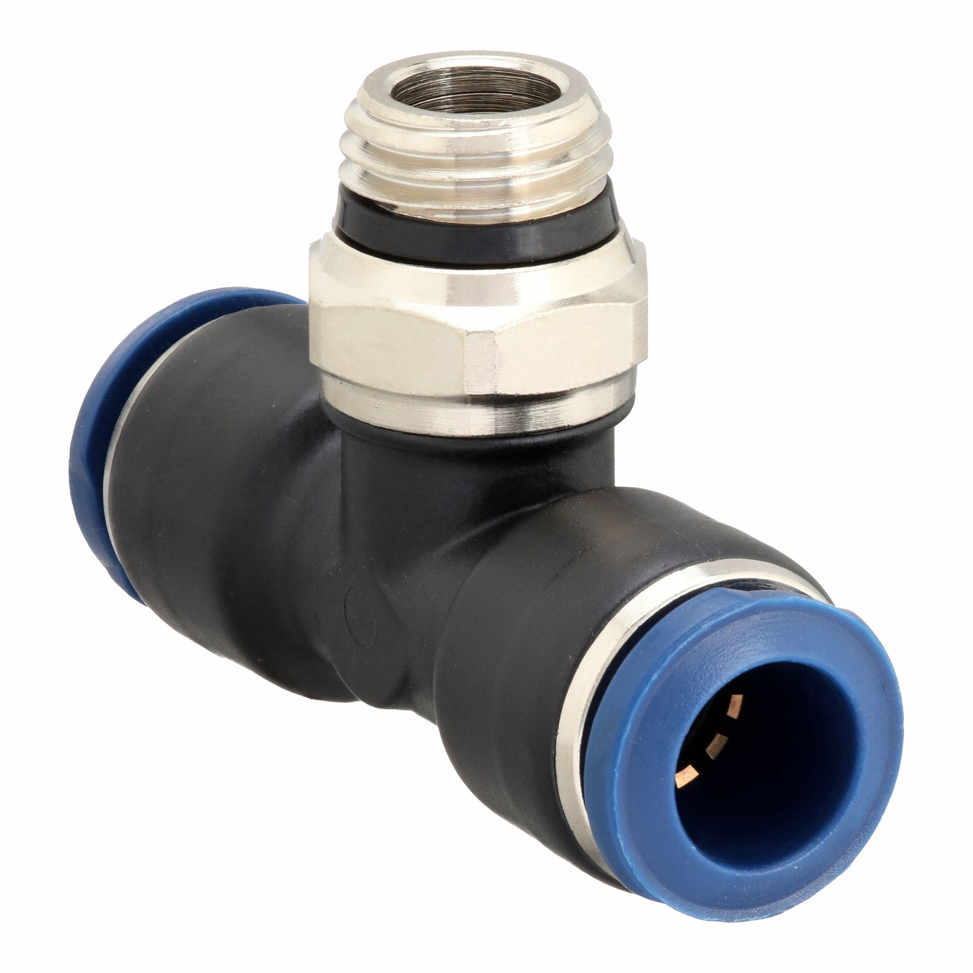 AIGNEP USA, 3/16 in OD x 3/16 in OD x 1/8 in Pipe Size, Nylon, Push-Fit Tee Fitting - 49JW97 ...