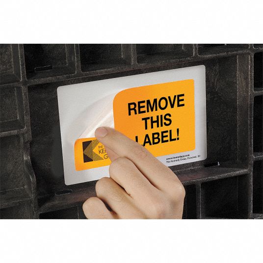 THE KENNEDY GROUP, 6 1/2 in x 4 1/2 in, White, Label Holder - 49K208 ...