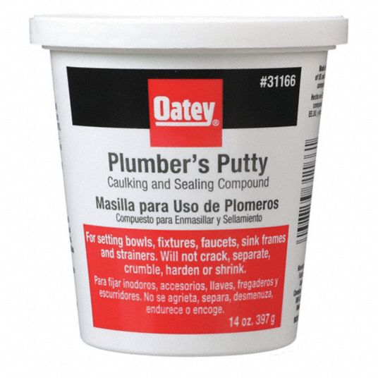 OATEY Plumber's Putty: 14 oz, Tub, White - 49K215|31166 - Grainger