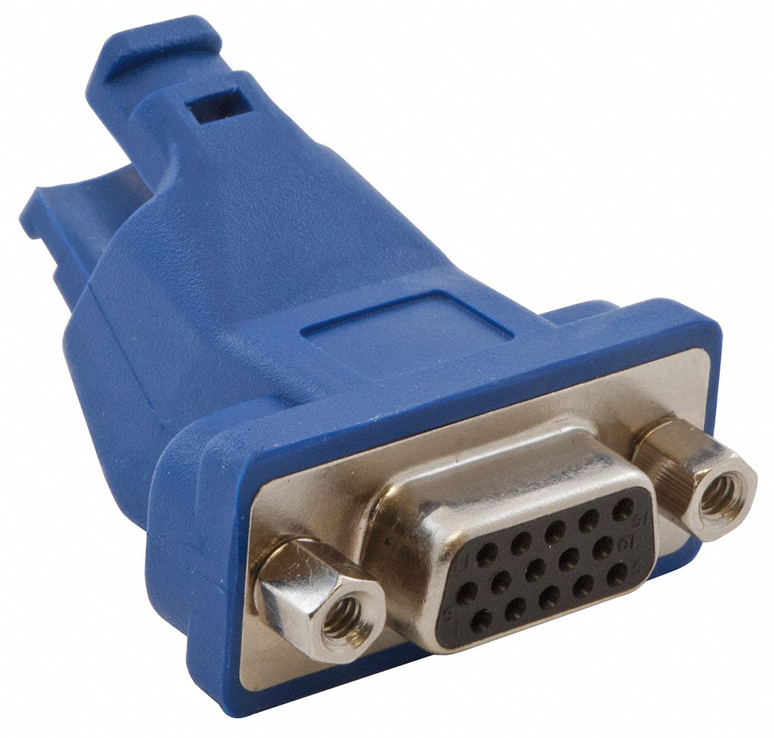 Trunk Cable Adapter, VGA Female, 8-Pin Female, Blue, PK 10 - Grainger