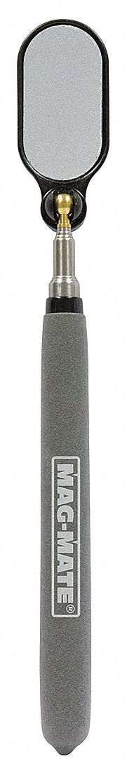 MAG-MATE, 2 in L x 1 in W Mirror Size, Mirr. Mat. Stainless Steel ...